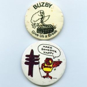 Buzby; spoof badges from the Badge Collectors Circle Archive