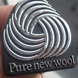 Pure New Wool woolmark from the Badge Collectors Circle Archive